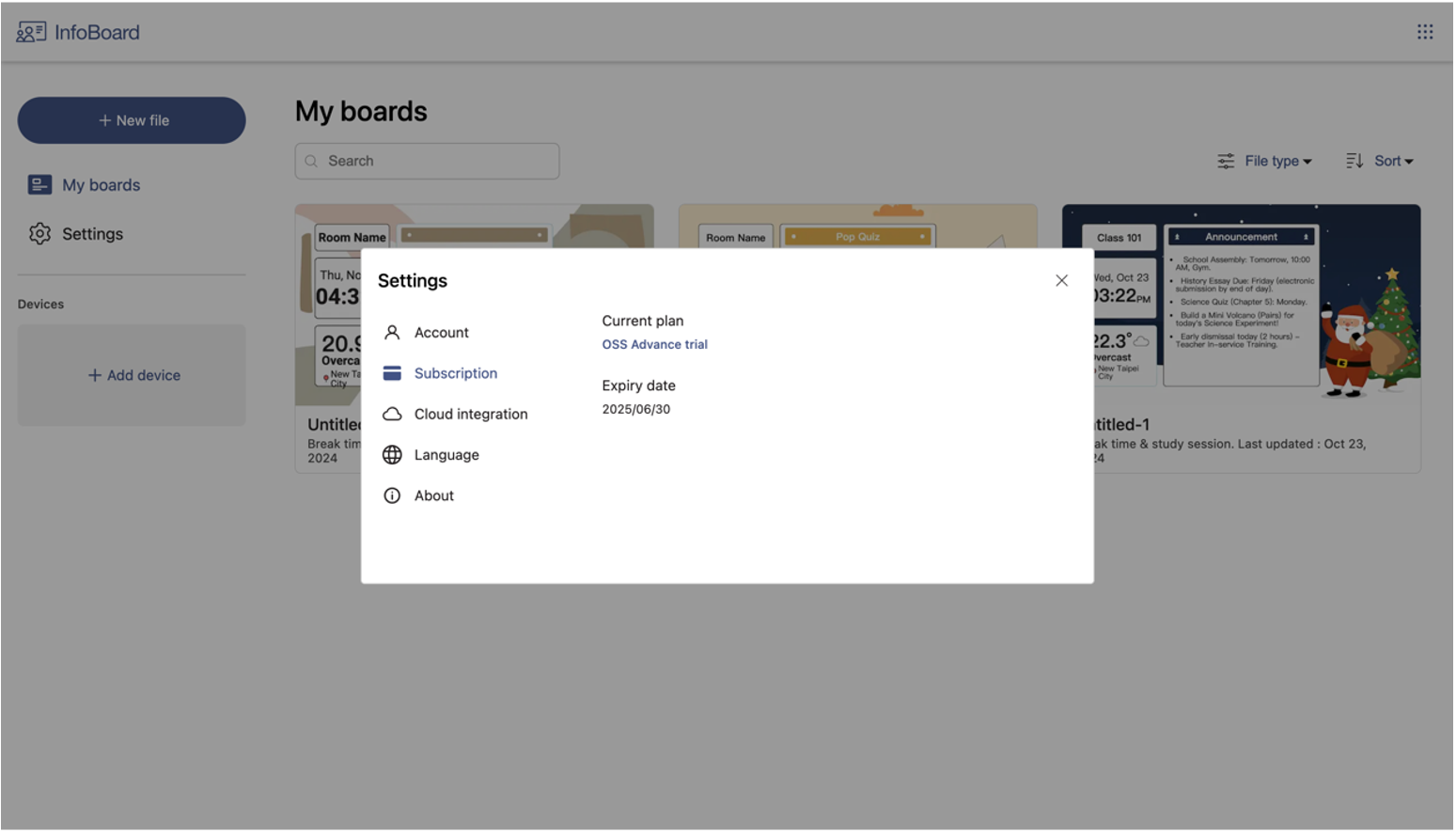 How to use the settings panel in InfoBoard? – Optoma Support