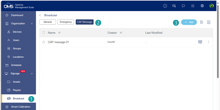 Tutorial 20 - How to use OMS CAP Message – Optoma APAC